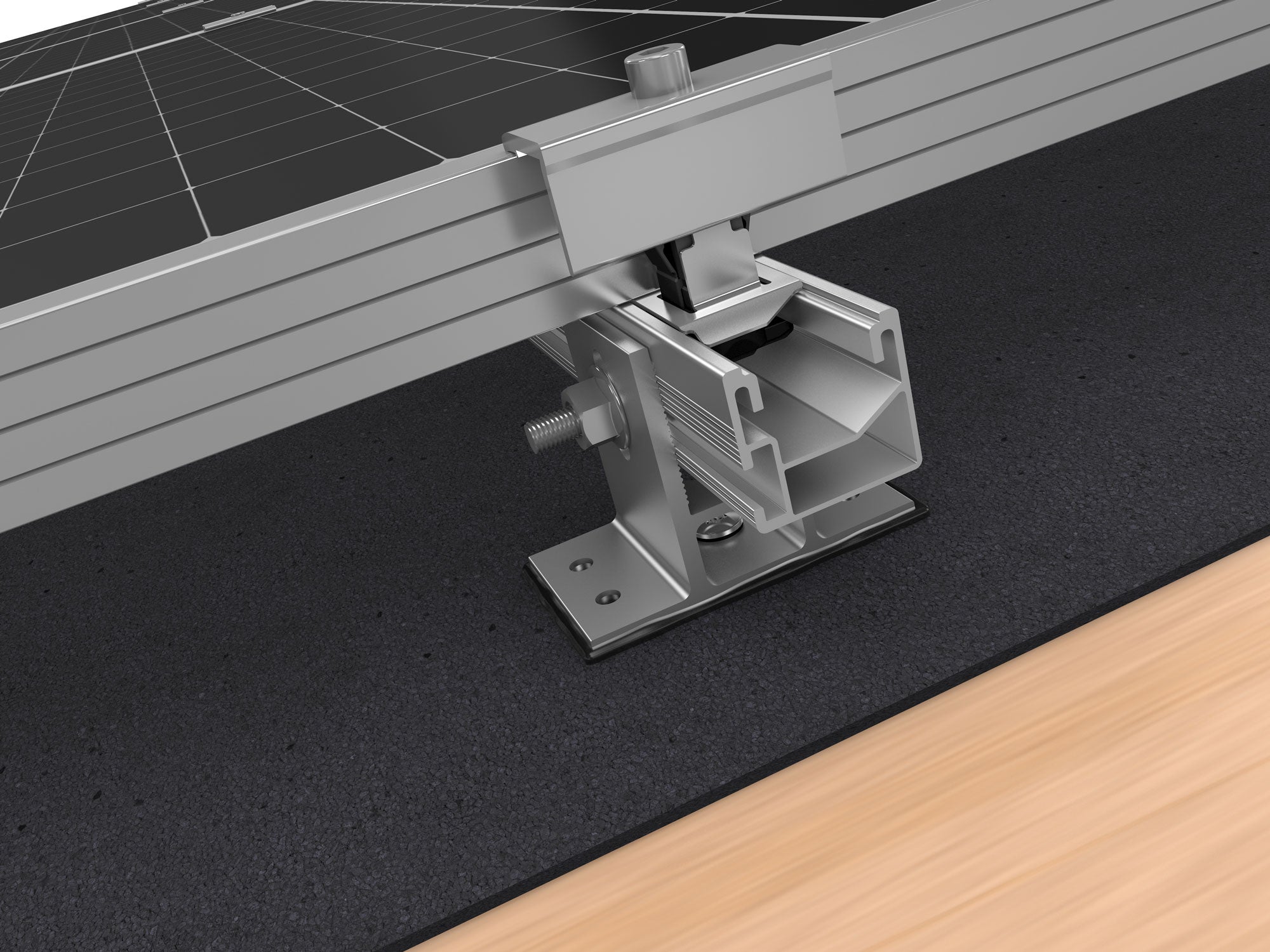 Balkonkraftwerk Unterkonstruktion Bitumendach [Set für 2 Module] – DalWin